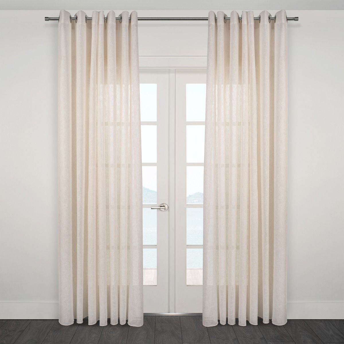 Rideau semi-transparent jacquard « Taranto » | Linen Chest