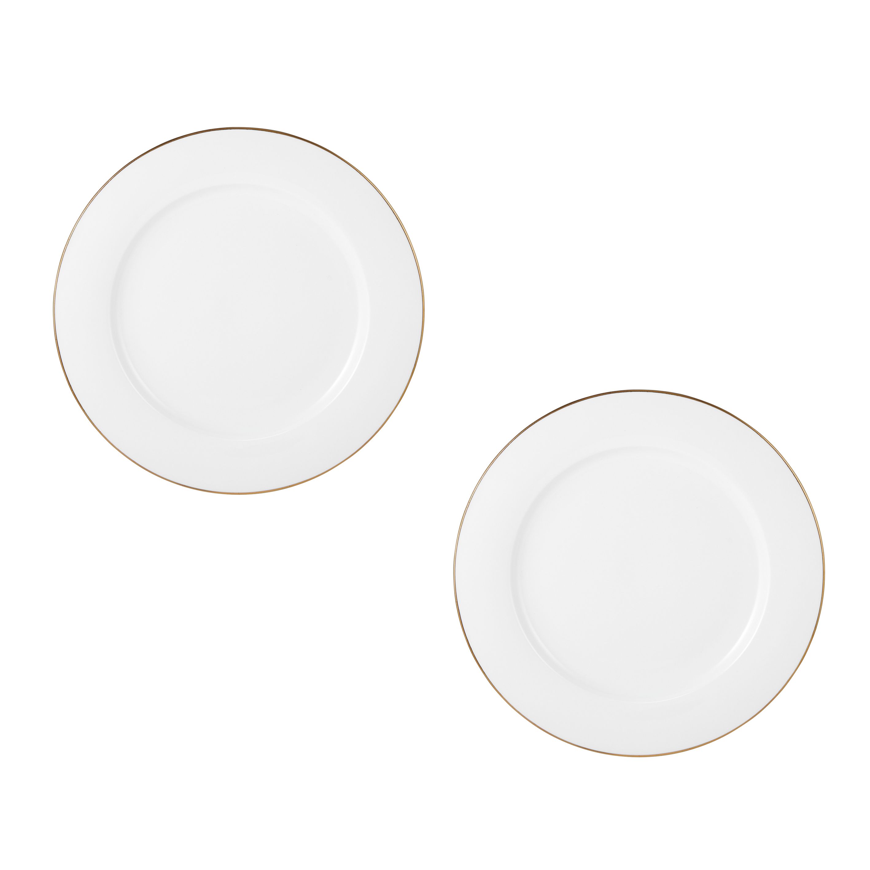 Maxwell & Williams Set of 2 White Gold Charger Plates - 30.5cm | Linen ...