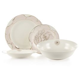 Rose 24-Piece Bone China Dinnerware Set by Brilliant | Linen Chest