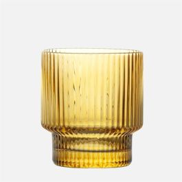 Brilliant Ribbed Whisky Glasses, Set of 4 - Amber | Linen Chest