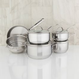 Meyer Nouvelle 10-Piece Stainless Steel Cookware Set | Linen Chest