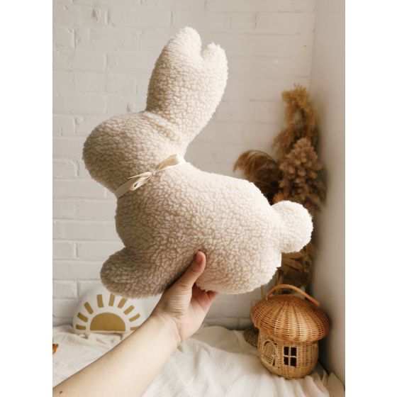 Decorative Bunny Plush Pillow - Beige | Linen Chest