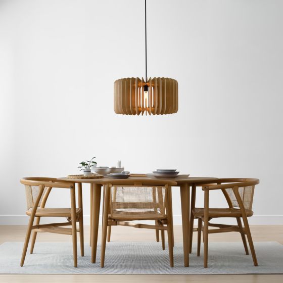 Chandra Wood Ceiling Light | Linen Chest