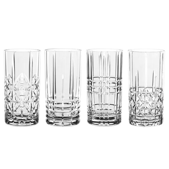 Highland Set of 4 Long Drink Glasses by Nachtmann | Linen Chest