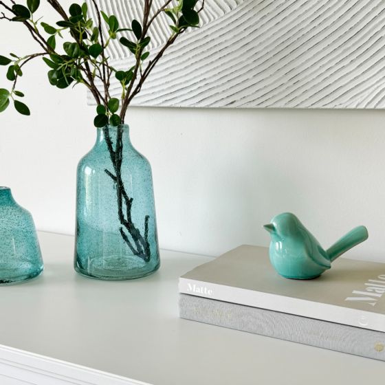 Torre & Tagus Lilo Crackle Ceramic Bird Sculpture | Linen Chest