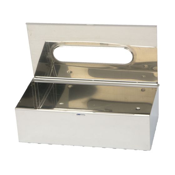 Rectangular Chrome Tissue Box | Linen Chest