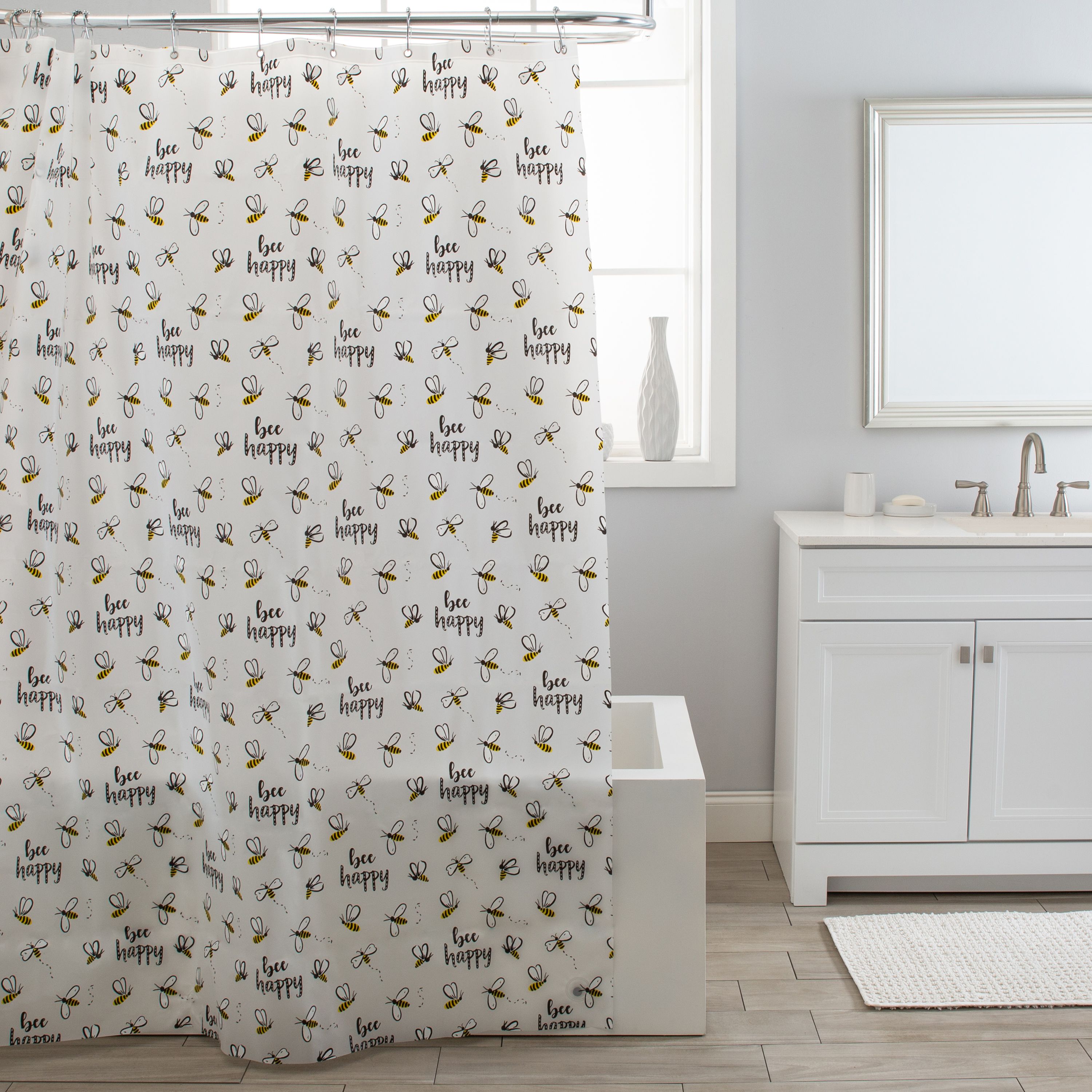 Bee Happy Shower Curtain | Linen Chest