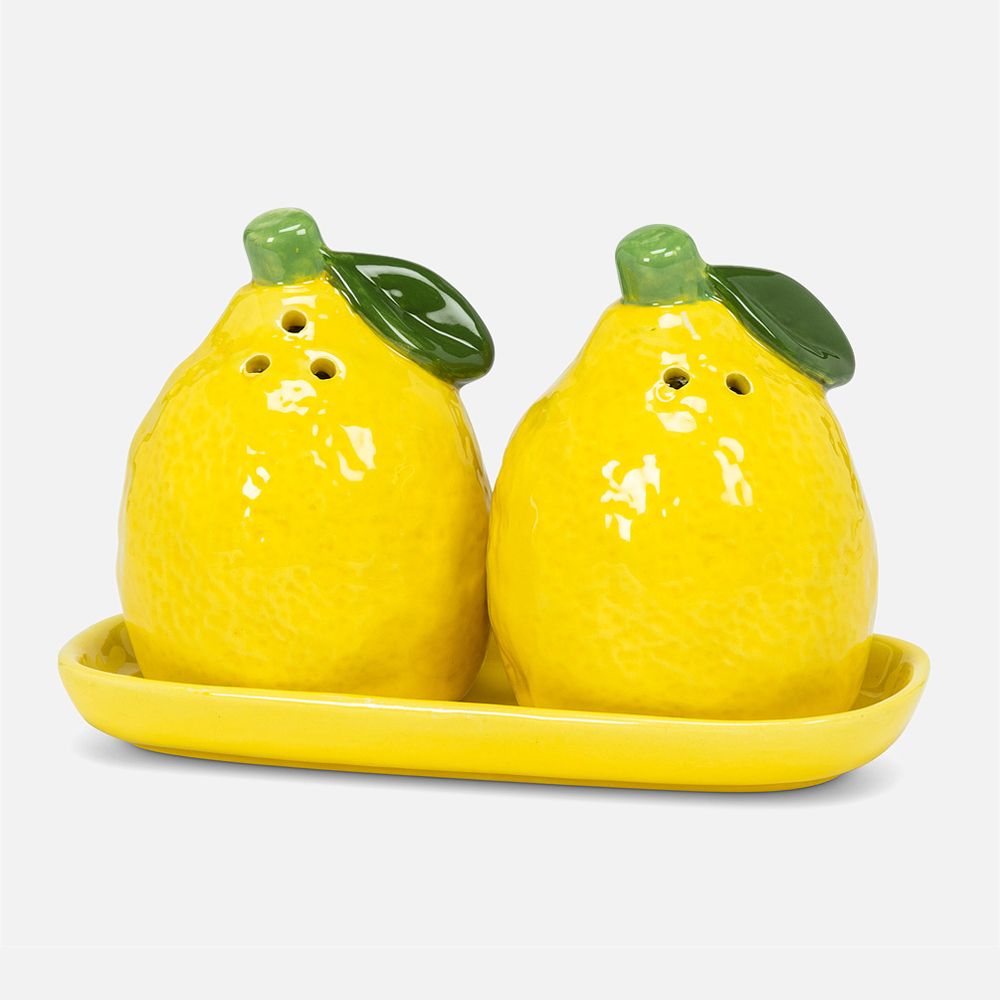 Lemon Salt & Pepper Shaker with Tray | Linen Chest