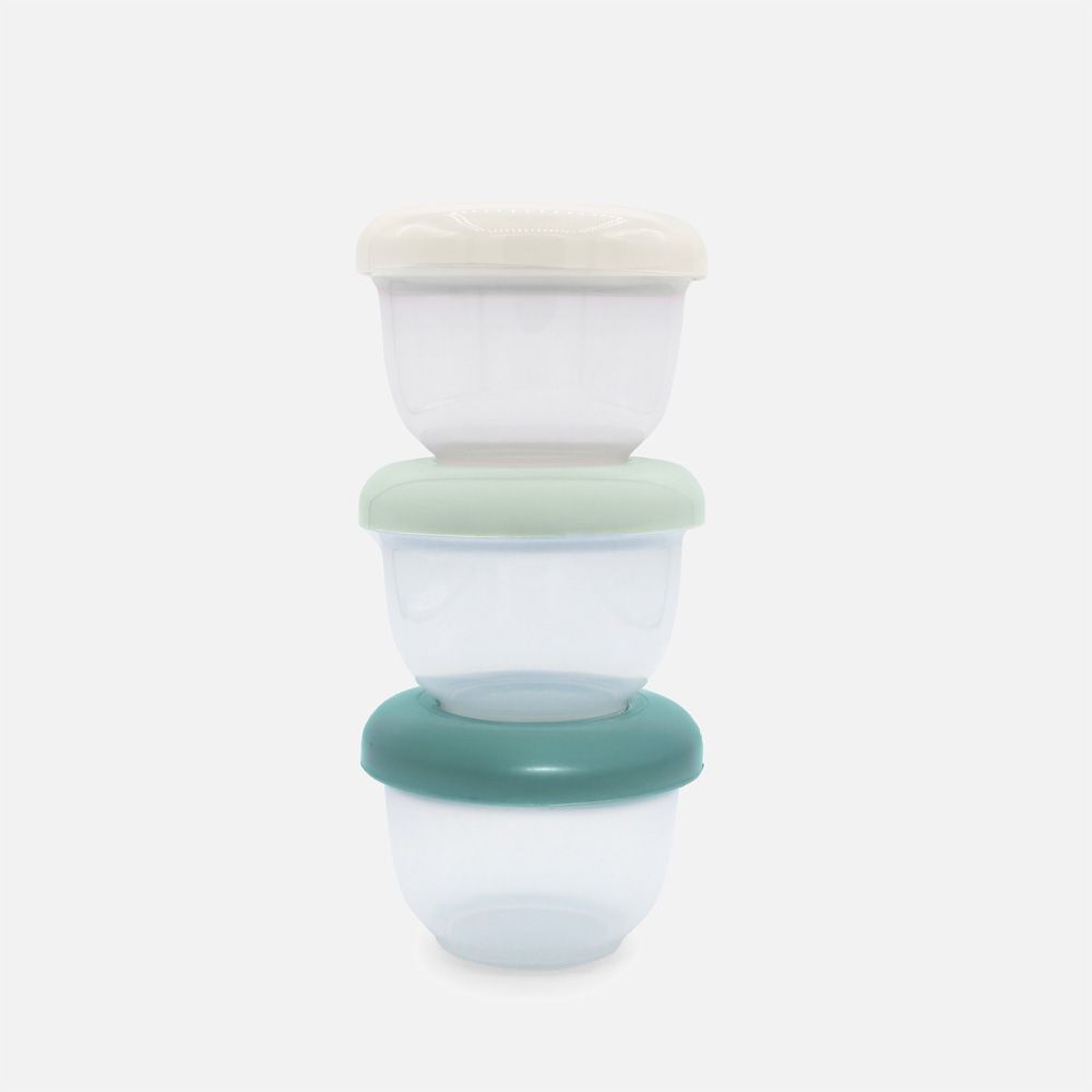 Melii Nesting Food Storage Containers - Cactus Fern/Sage/Ivory | Linen ...
