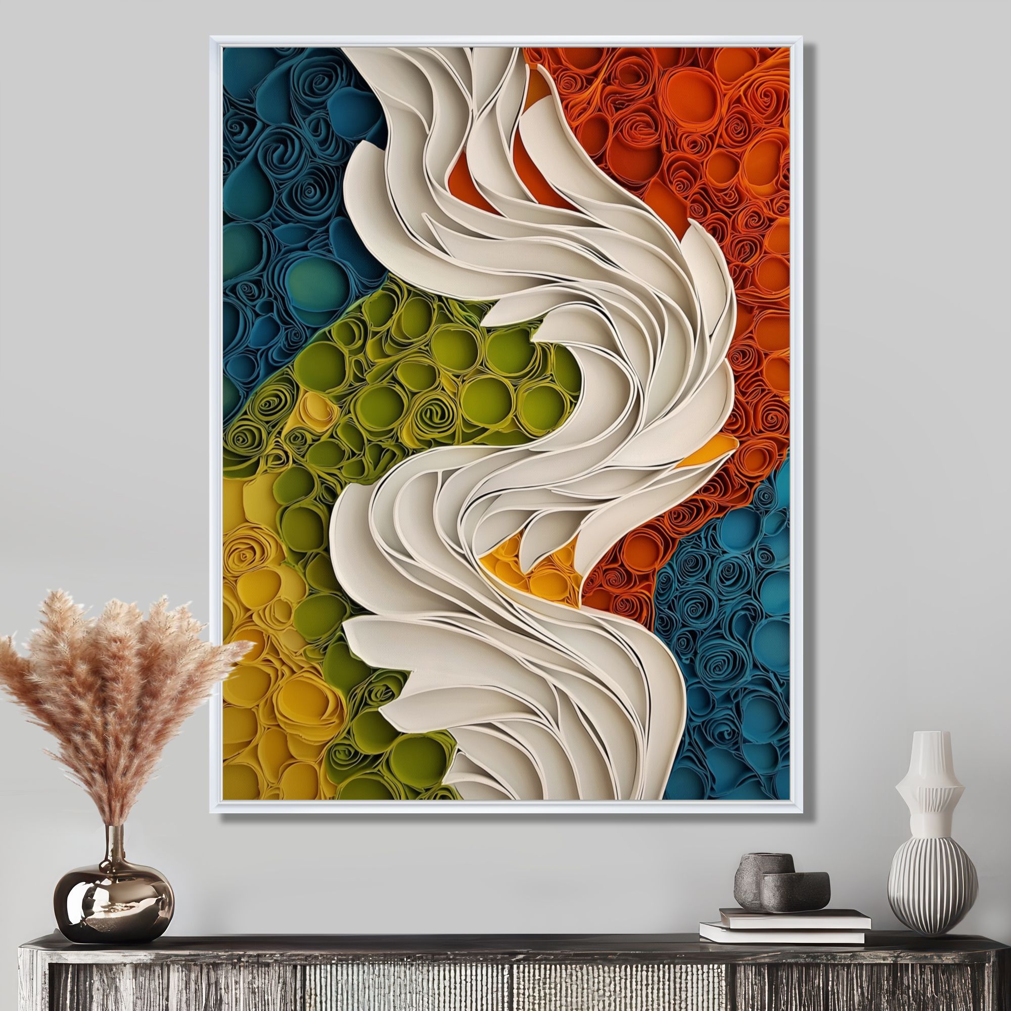 Earth Rhythm – Organic Biomorphic Abstraction | Linen Chest