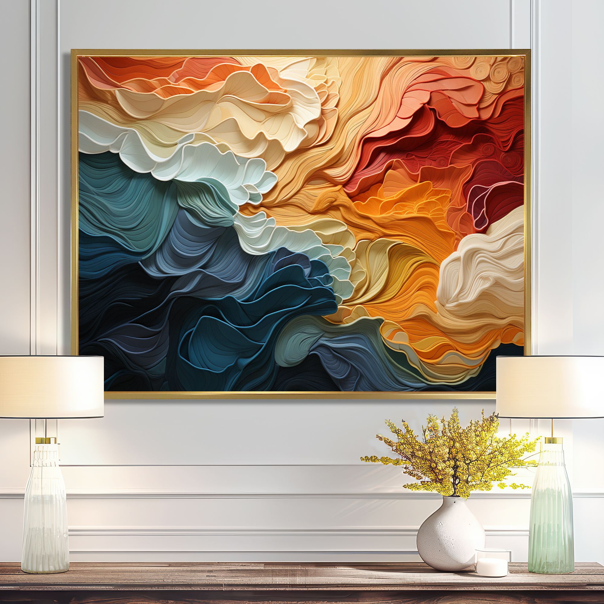 Organic Forms V – Modern Biomorphic Abstract Design | Linen Chest