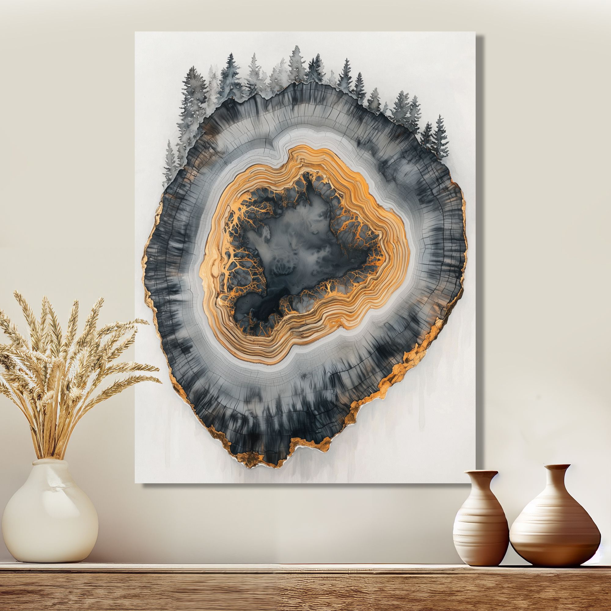 Path of the Crystal River – Frosted Woodland Scene | Linen Chest