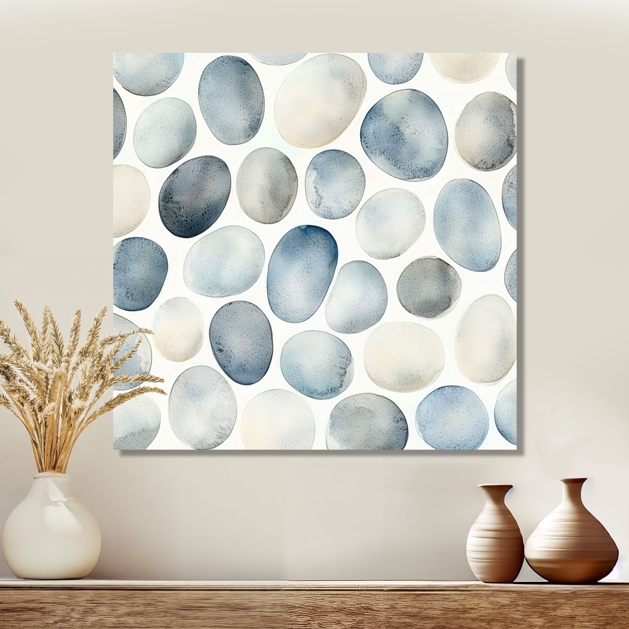 Stone Harmony – Minimalist Meditation Collage | Linen Chest